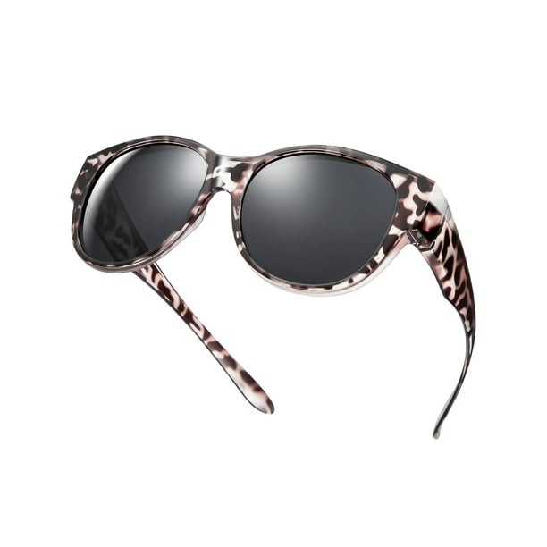 TINHAO Wrap Around over Sunglasses Wear over Glasses Cat-eye Polarized ...