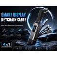 4-in-1 Smart Display Keychain Cable – 20cm Portable Fast Charging Cable ...