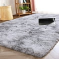 Junovo Luxury Large Shaggy Plush Velvet Area Rug, Cozy Soft Carpet for ...