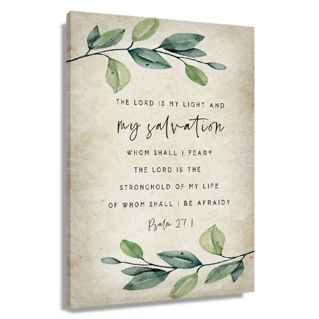 Psalm 27 1 Bible Verse Poster The Lord Is My Light Modern Bedroom Wall ...