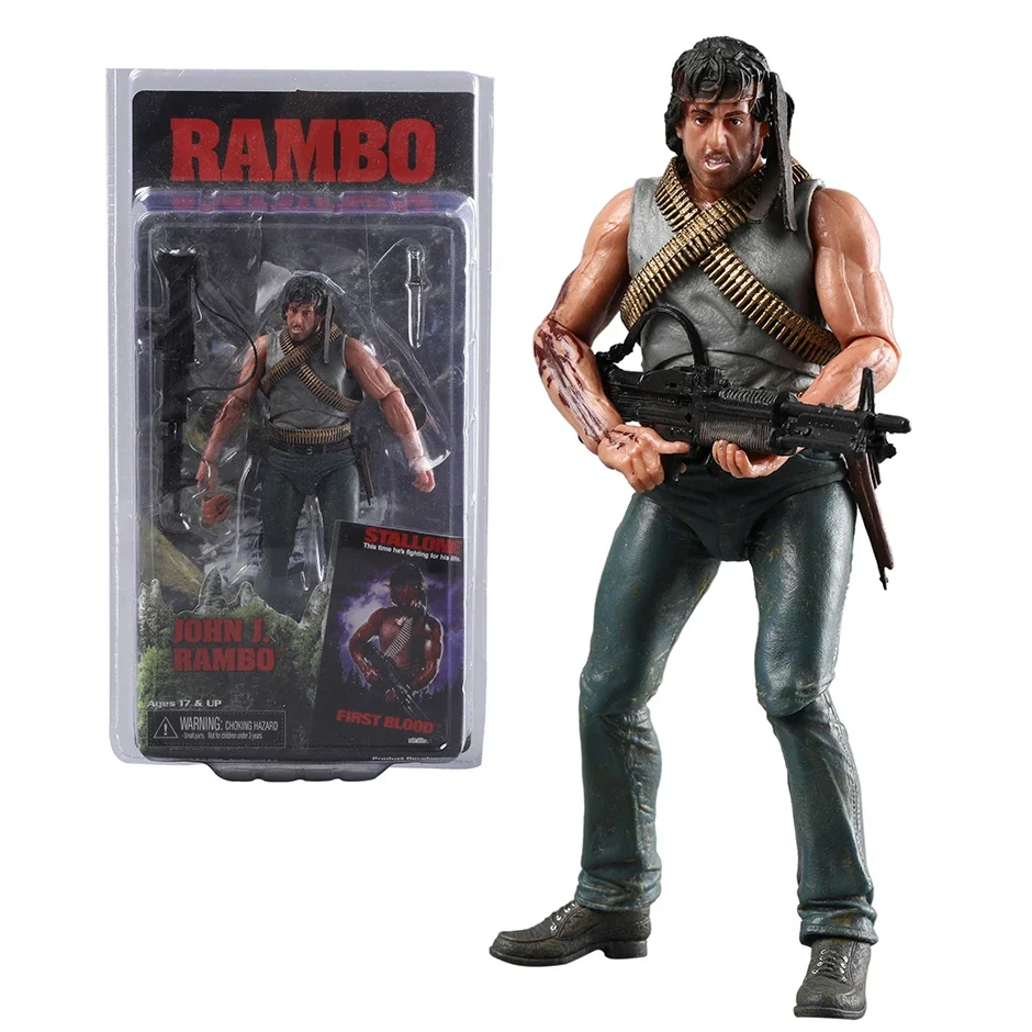 NECA First Blood Series John J Rambo 7 "figura de acción muñeca ...