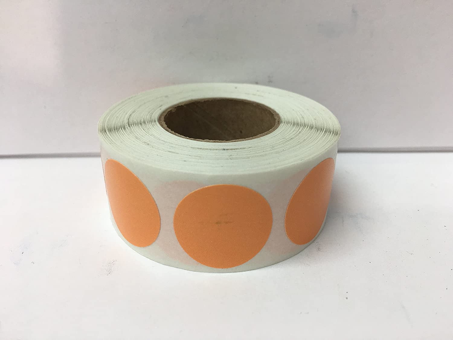 1 Roll 2" Round Blank Peach Circle Color Coding Coded Inventory Quality ...