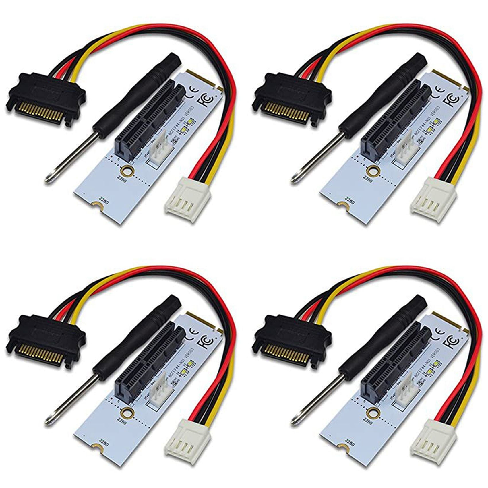 4X NGFF M.2 A PCI-E 4X Tarjeta Vertical M2 Key M A PCIe X4 Adaptador ...