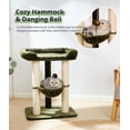 28" Cat Tree, Large Bed for Big Cats, Small Cat Tower with Soft Perch ...