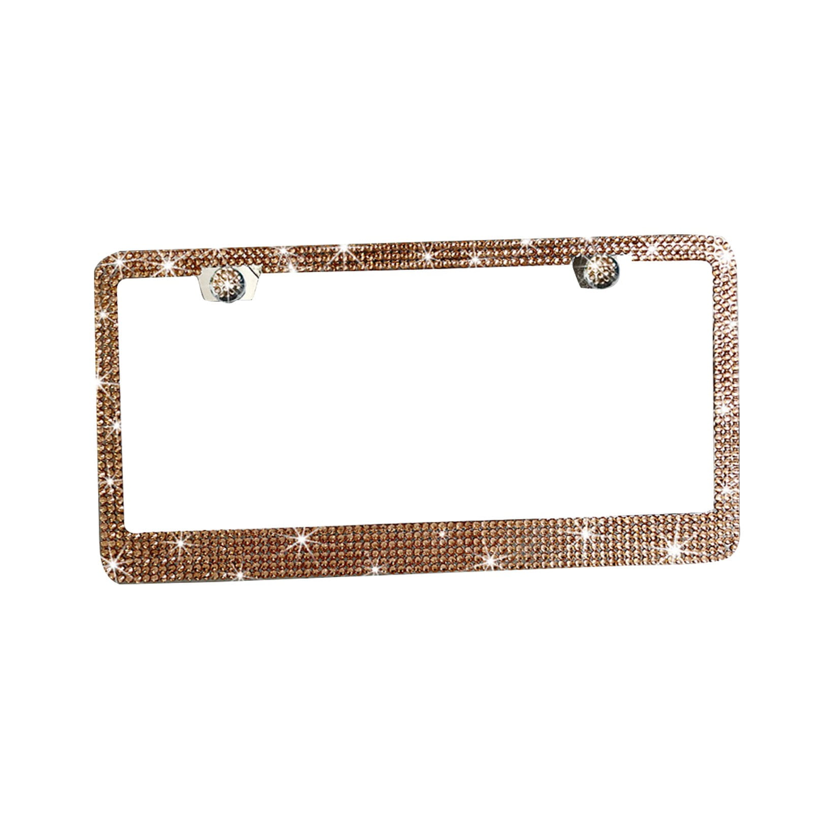amousa License Plate Frame Ladies Shiny License Plate Frame Stainless ...