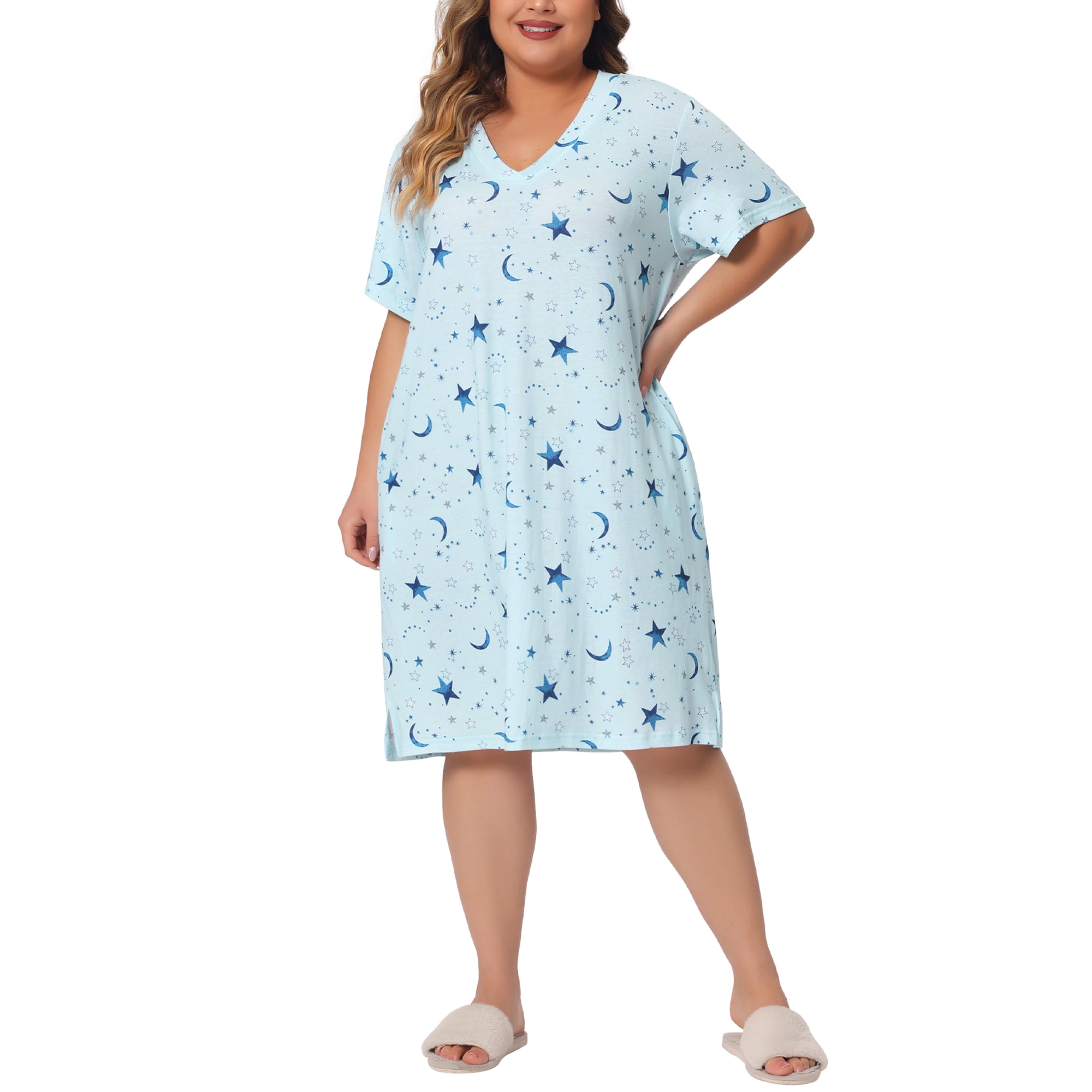 Click here for Agnes Orinda Womens Plus Size V Neck Short Sleeve... prices