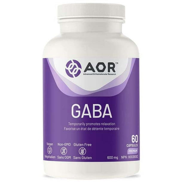 AOR - GABA (600mg), 60 Capsules - Walmart.ca