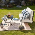 2-Piece Outdoor 3-Seater Sofa and Coffee Table Conversation Set ...