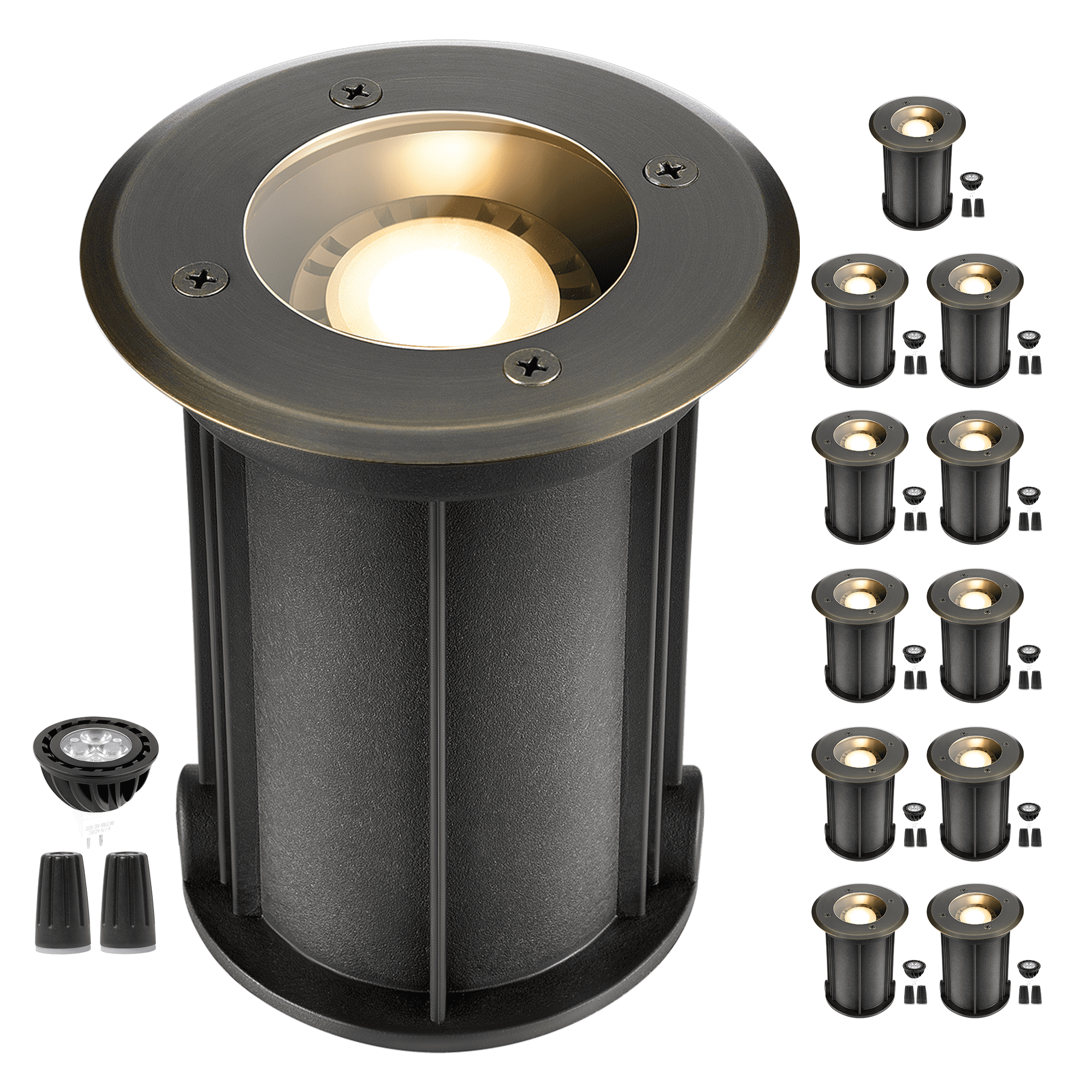 Gardenreet Brass Well Lights Landscape Led In Ground, 12V LED Outdoor ...