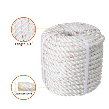 Double Braid Arborist Rope(1/2 in x 150ft) Arborist Rigging Polyester ...