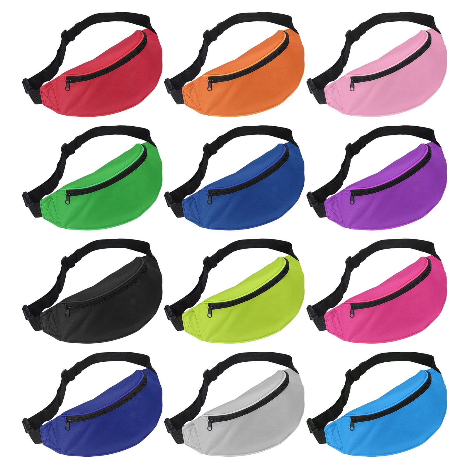 Click here for Unique Bargains 12 Pack Neon Fanny Packs Bulk 80s... prices