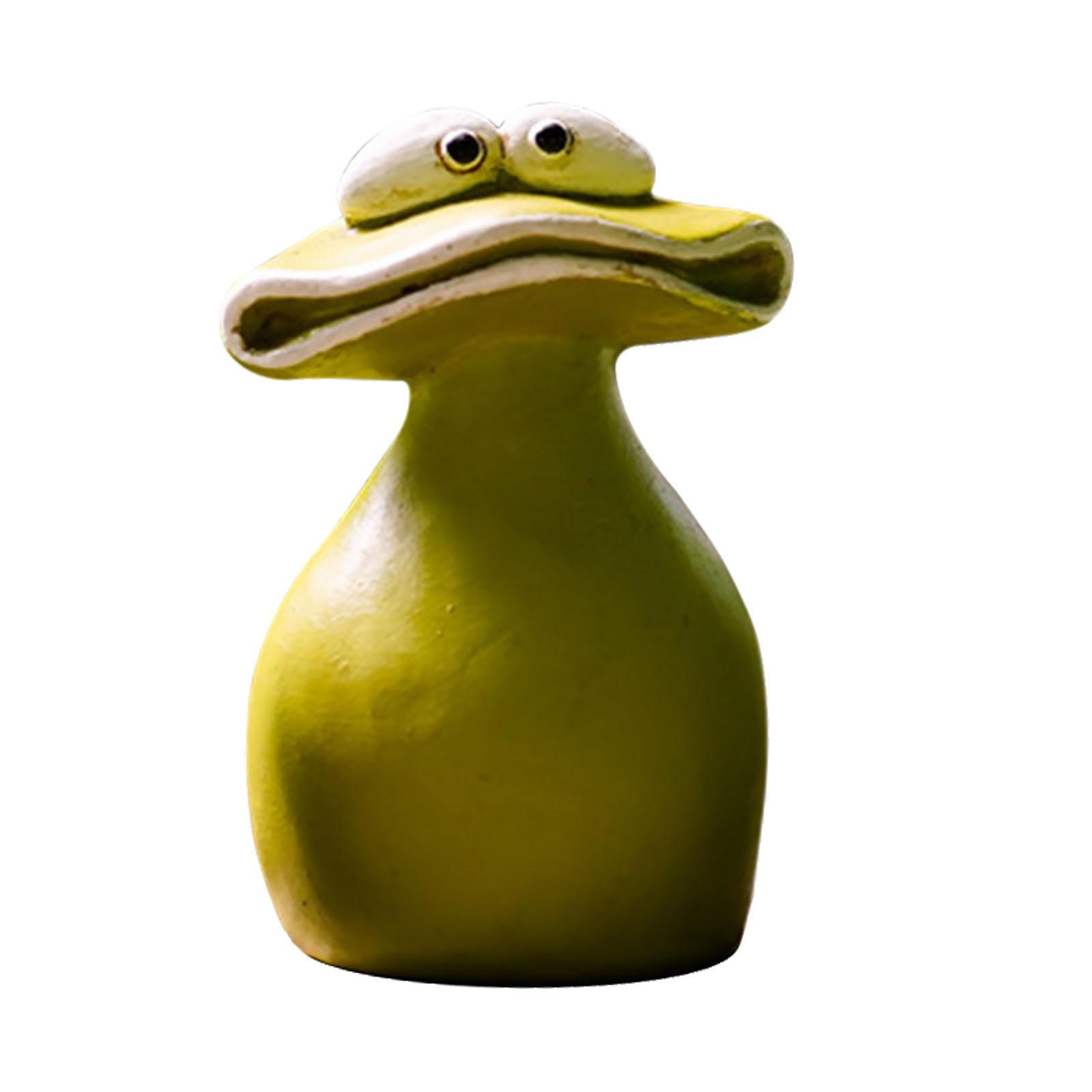 Click here for Tnarru Flat Mouth Frog Statue Resin Ornament Mini... prices