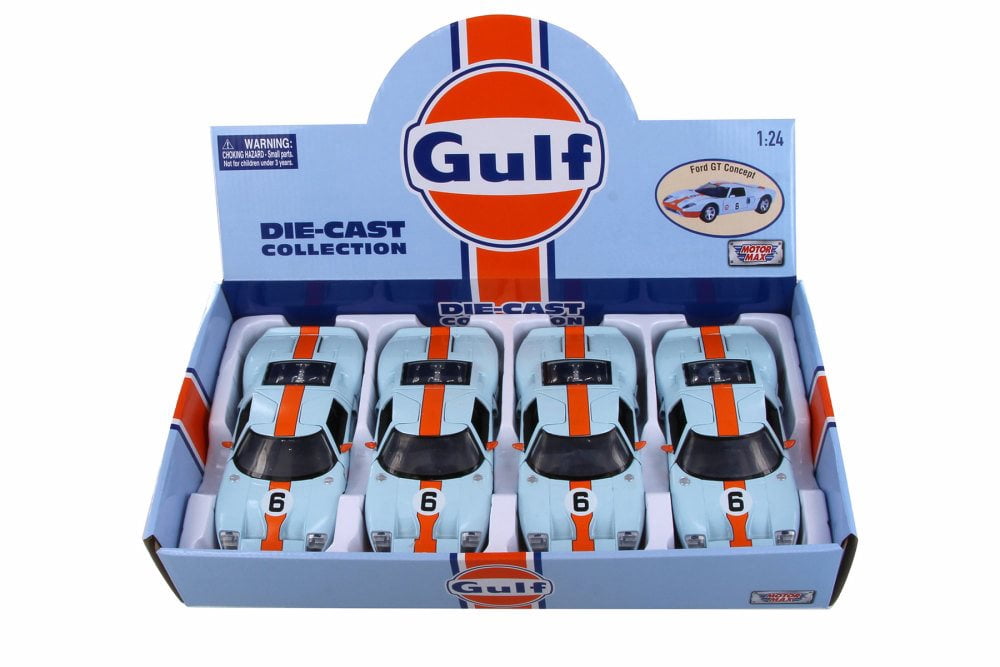 Motormax Ford GT Concept #6 Gulf Oil Diecast Car Set - Box of 4 ...