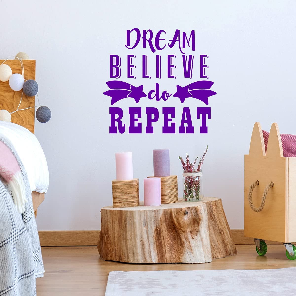 VWAQ Dream Believe Do Repeat Motivational Wall Decal - Walmart.com