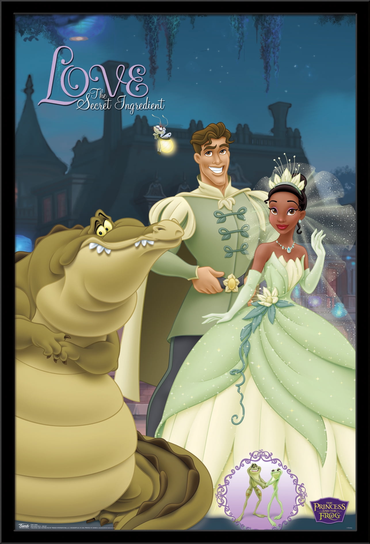 Disney Princess and the Frog - Group Wall Poster, 22.375" x 34", Framed ...