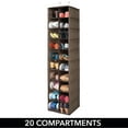mDesign Large 20 Shelf Fabric Over Rod Closet Hanging Storage Unit ...