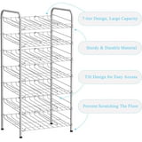 Oumilen 7-Tier Metal Can Organizer Rack for Pantry, Adjustable Storage ...