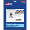 Avery Glossy Clear Heart Labels, 1.5" x 1.5", 1,000 Labels - Walmart.com