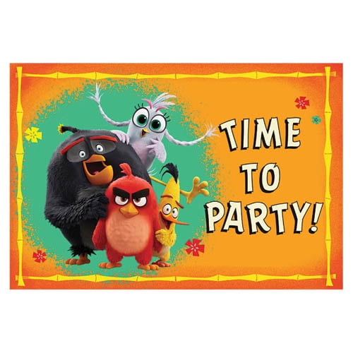 Angry Birds 2 Invitations w/ Envelopes (8ct) - Walmart.com