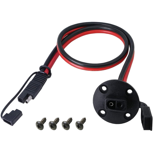 CERRXIAN 60cm 10 AWG SAE to SAE 2 Pin Quick Disconnect with Cap Power ...