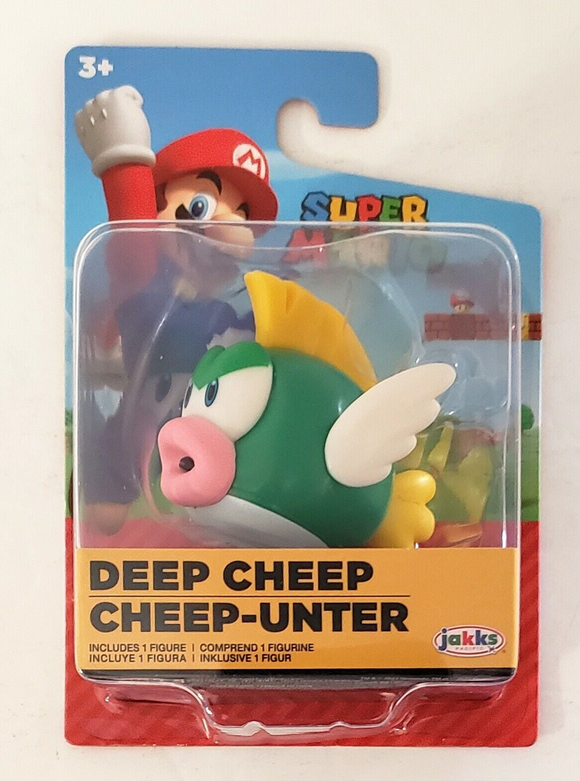 Super Mario World of Nintendo Jakks DEEP CHEEP CHEEP-UNTER 2.5" Figure ...