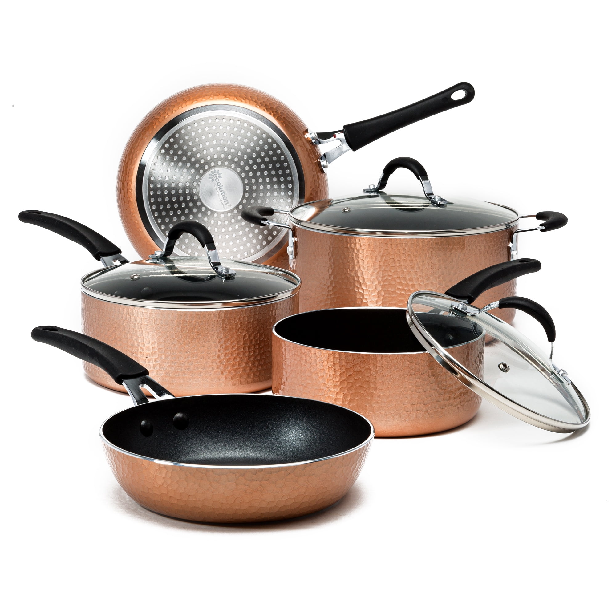 Ecolution Impressions 10 Piece Cookware Set Frying Pots And Pans With Ecolution Impressions 10 Piece Cookware Set Frying Pots And Pans With