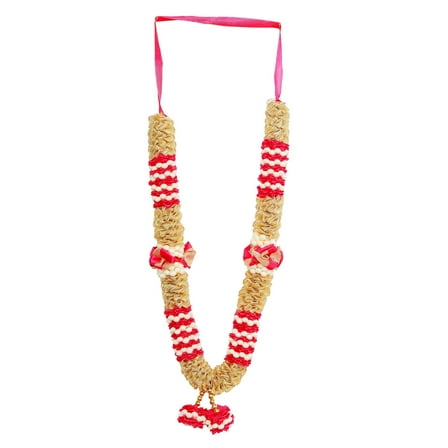 Artificial Red Rose Flowers Ribbon Garland Haar Mala for Idol-Mala for ...