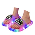Boys Girls Light Up Slippers Motion Sensor LED Slides with Cartoon ...