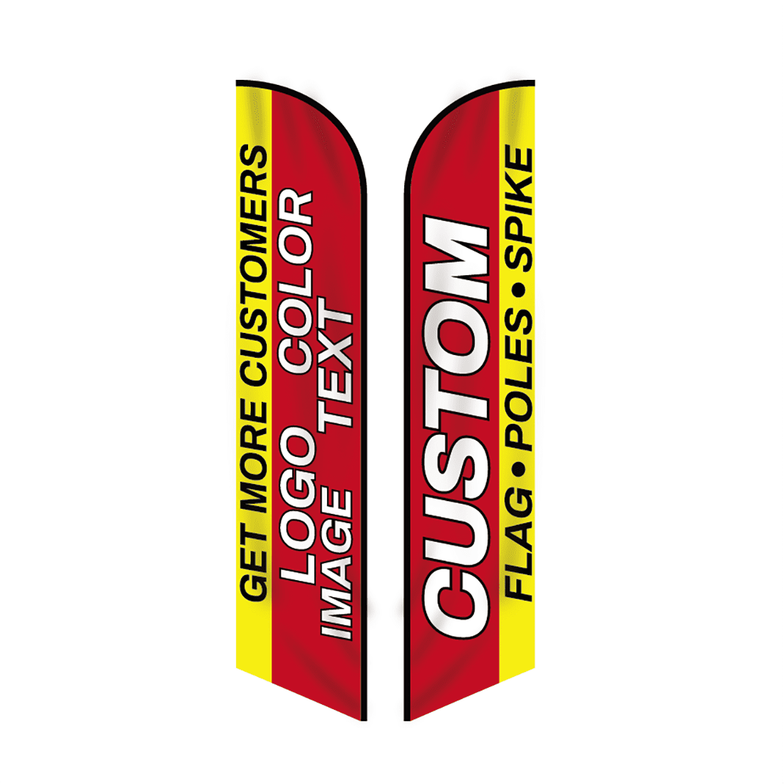 14.8ft / 4.5m Custom Feather Flag Kit Outside with Poles Stake for ...