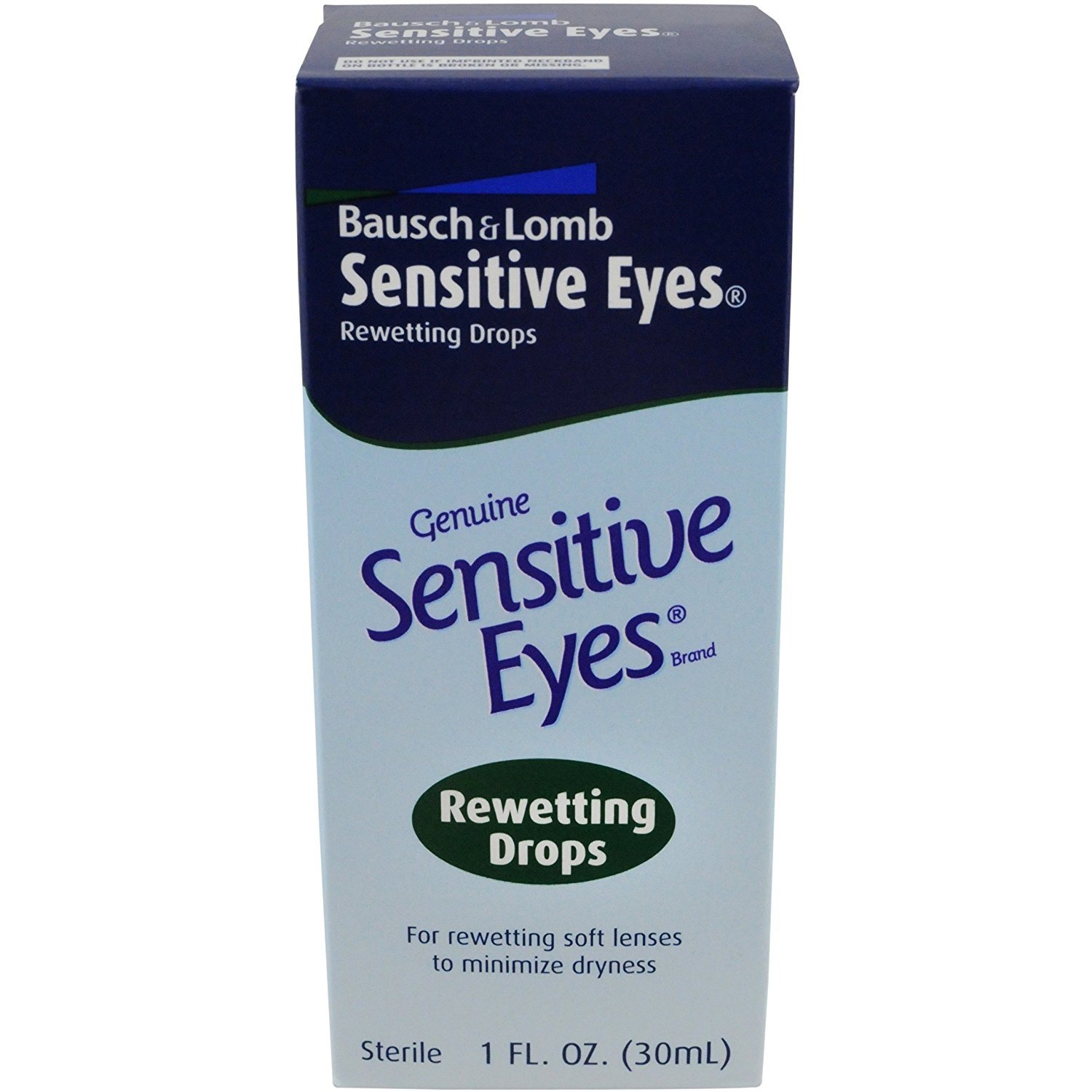 Bausch & Lomb Genuine Sensitive Eyes Rewetting Drops, 1 Fl. Oz ...