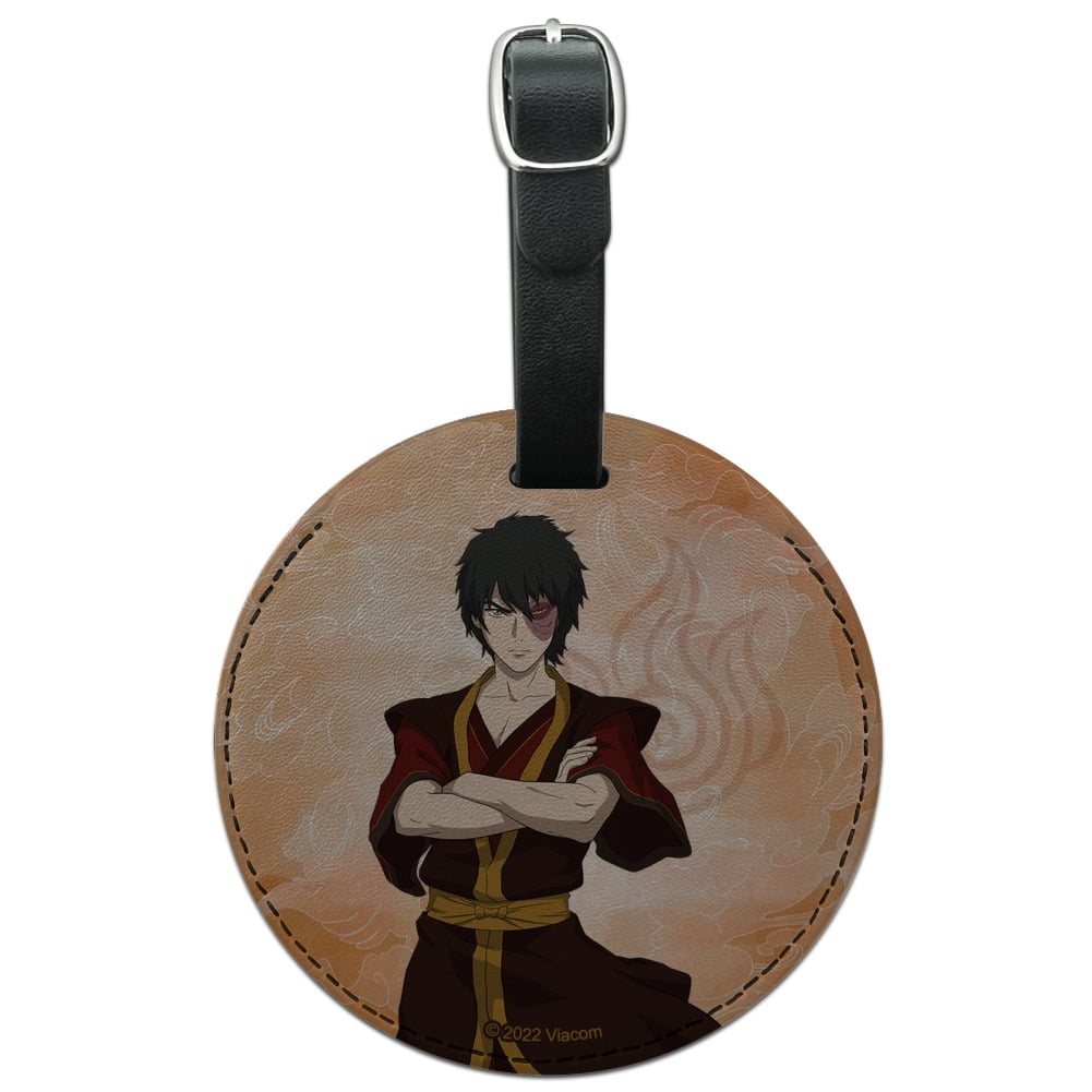 Avatar the Last Airbender Zuko Round Leather Luggage Card Carry-On ID ...