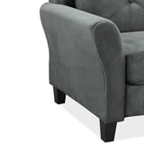 Lifestyle Solutions Taryn Traditional Sofa with Rolled Arms, Dark Gray ...