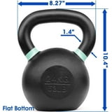 Yes4All Heavy Weight Cast Iron Grip 24kg / 53lb Powder Coated Kettlebell - Walmart.com