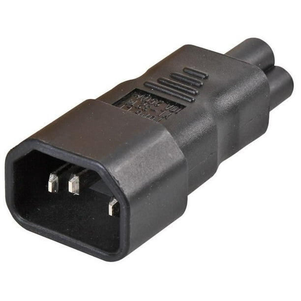 PRO ELEC - IEC C14 to C5 Adaptor, Black - Walmart.com