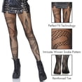 2-Pack Women's Snake Print Fishnet Tights - Mesh Stockings with Ultra ...