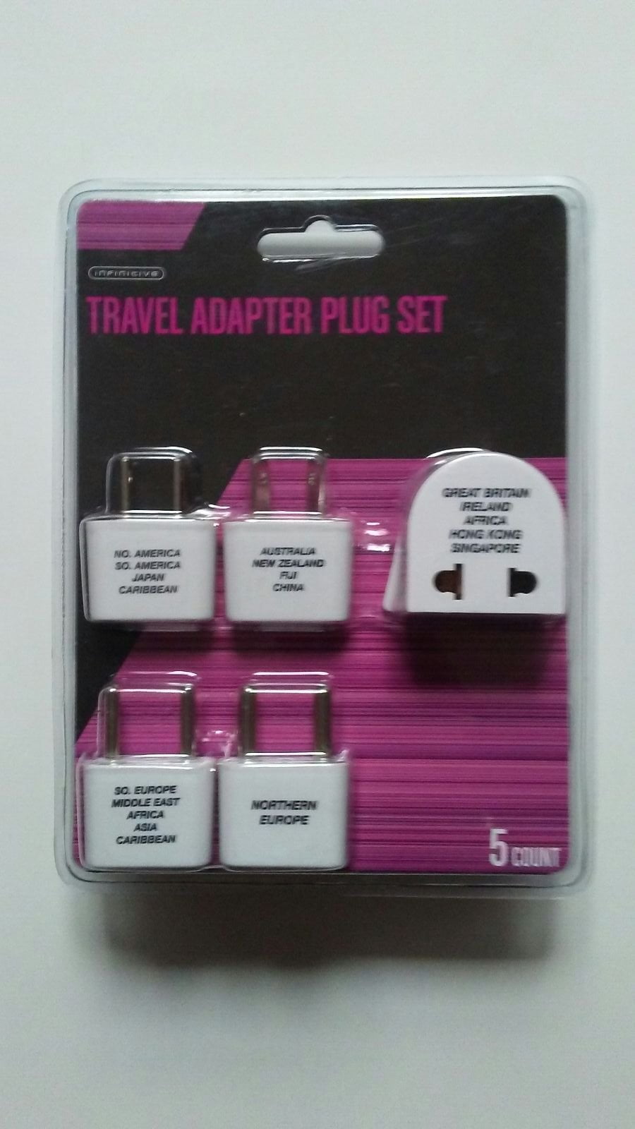 Infinitive Travel Adapter Plug Set 5 Count - Walmart.com