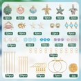 1Set DIY Turquoise & Alloy Earring Making Kit Mixed Color 4~40x0.5~20x0 ...