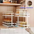 Pull Out Spice Rack Organizer for Cabinet, 2 Tier Metal Slide Out ...