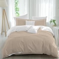 4 Piece Duvet Cover Set Queen, Pure Color Colors Of Light Charcoal Soft ...