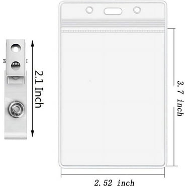SIISLL Durable Badge & ID Holders, PVC, 3 Count - Walmart.com