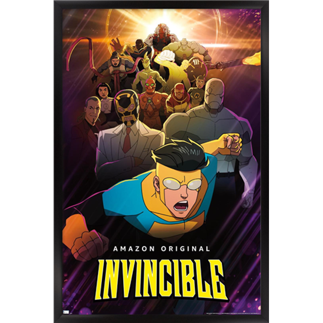 Invincible - Purple One Sheet Wall Poster, 22.375" x 34" Framed ...