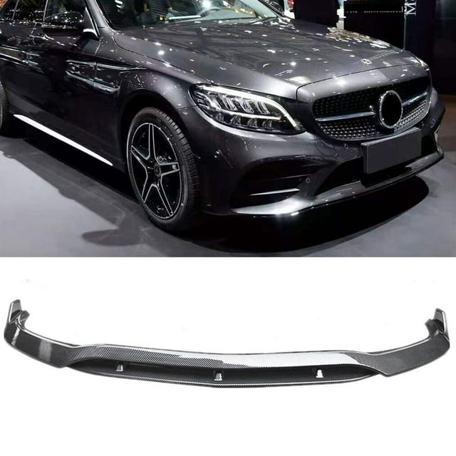 NINTE Front Bumper lip for 2019-2021 Mercedes Benz W205 C-Class Carbon ...
