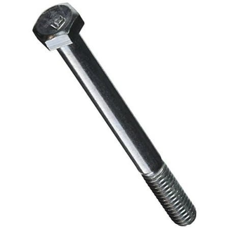 Steel Hex Bolt, Grade 2, Zinc Plated Finish, Hex Head, External Hex ...