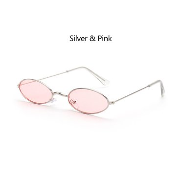 Womens Small Oval Glasses Slim Arms Clear Lens 48mm (Black / Clear ...
