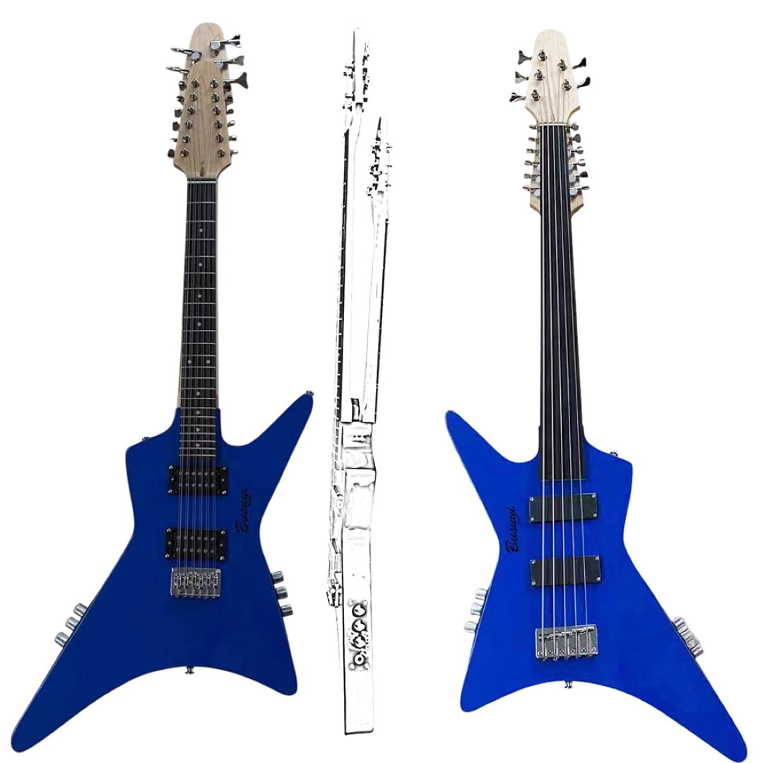 5 String Fretless bass/ 12 string guitar Busuyi Guitar - Walmart.com