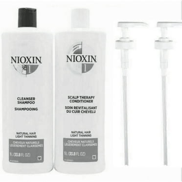 Nioxin System 1 Cleanser Shampoo & Scalp Therapy Conditioner Set For ...