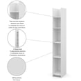 Home Square 5 Shelf Small Space Storage Tower Set in White (Set of 2 ...