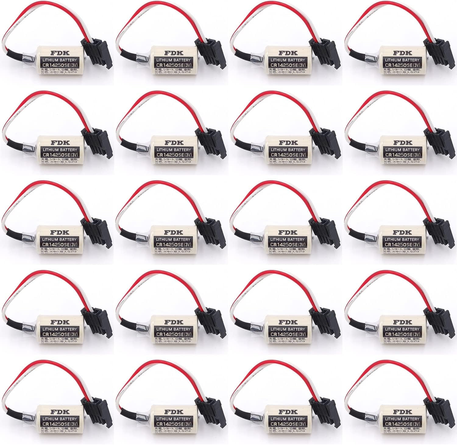 (Pack of 20) 3V 1100mAh 1747-BA Replacement PLC Battery for Sanyo CR14250SE, FDK CR14250SE, AB ...