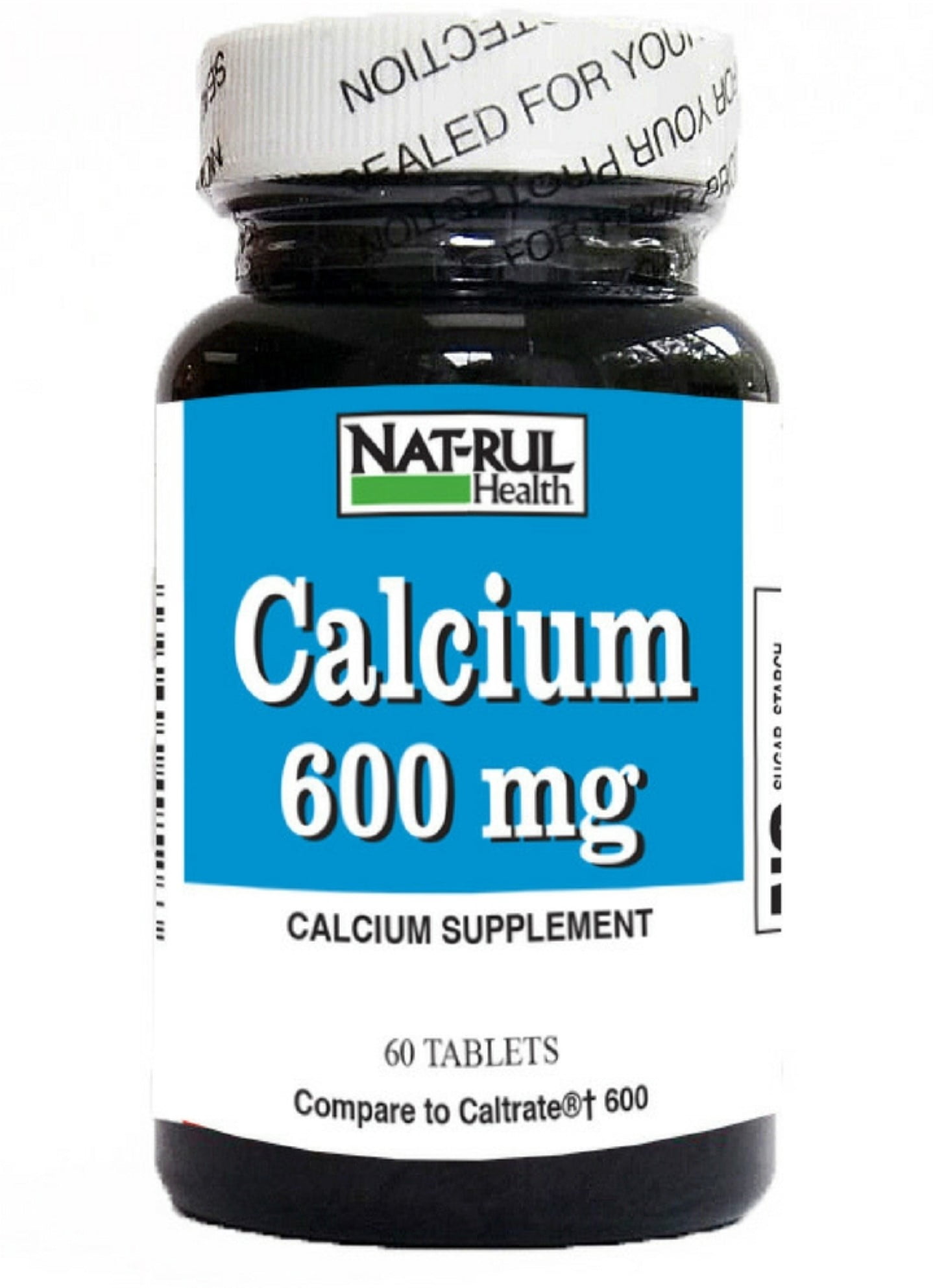 Nat-Rul Calcium 600 mg Tablets 60 Each - Walmart.com