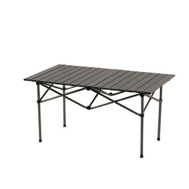 2-Tier Folding Camp Table with 4 Cupholders and Carrying Bag by Wakeman ...